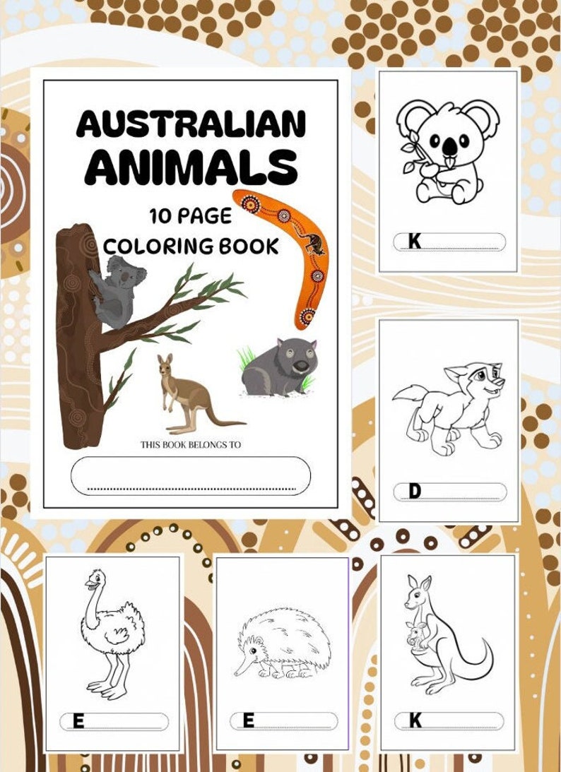 Australian Animals Colouring Book | Australian Mammals | A4 Colouring ...