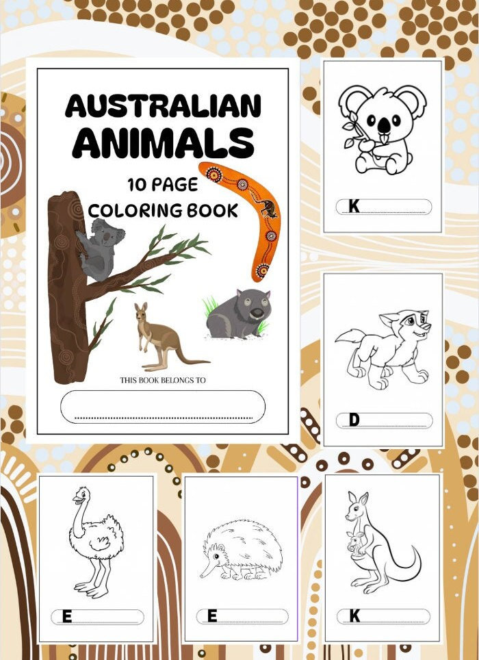 Australian Animals Colouring Book | Australian Mammals | A4 Colouring ...