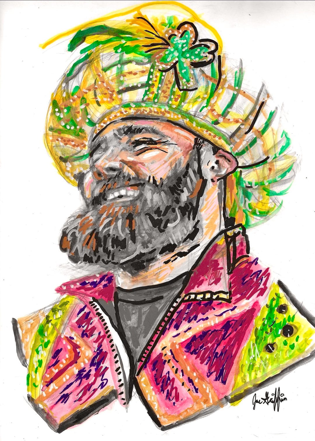 Jason Kelce Mummers Costume Portrait - Etsy