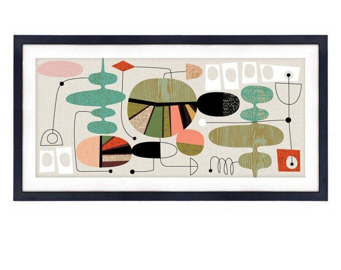 Giclée Print Rodeo Abstract Mid-century Modern Art - Etsy