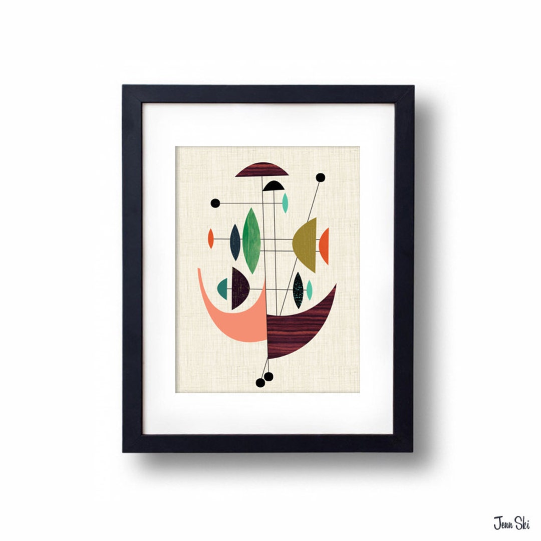 Giclée Print - Oceanic II - Mid Century - Googie - Atomic Wall Art - Etsy