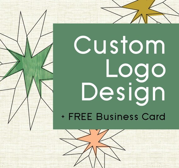 Custom Logo Design One of a kind logo AND free business card | Etsy