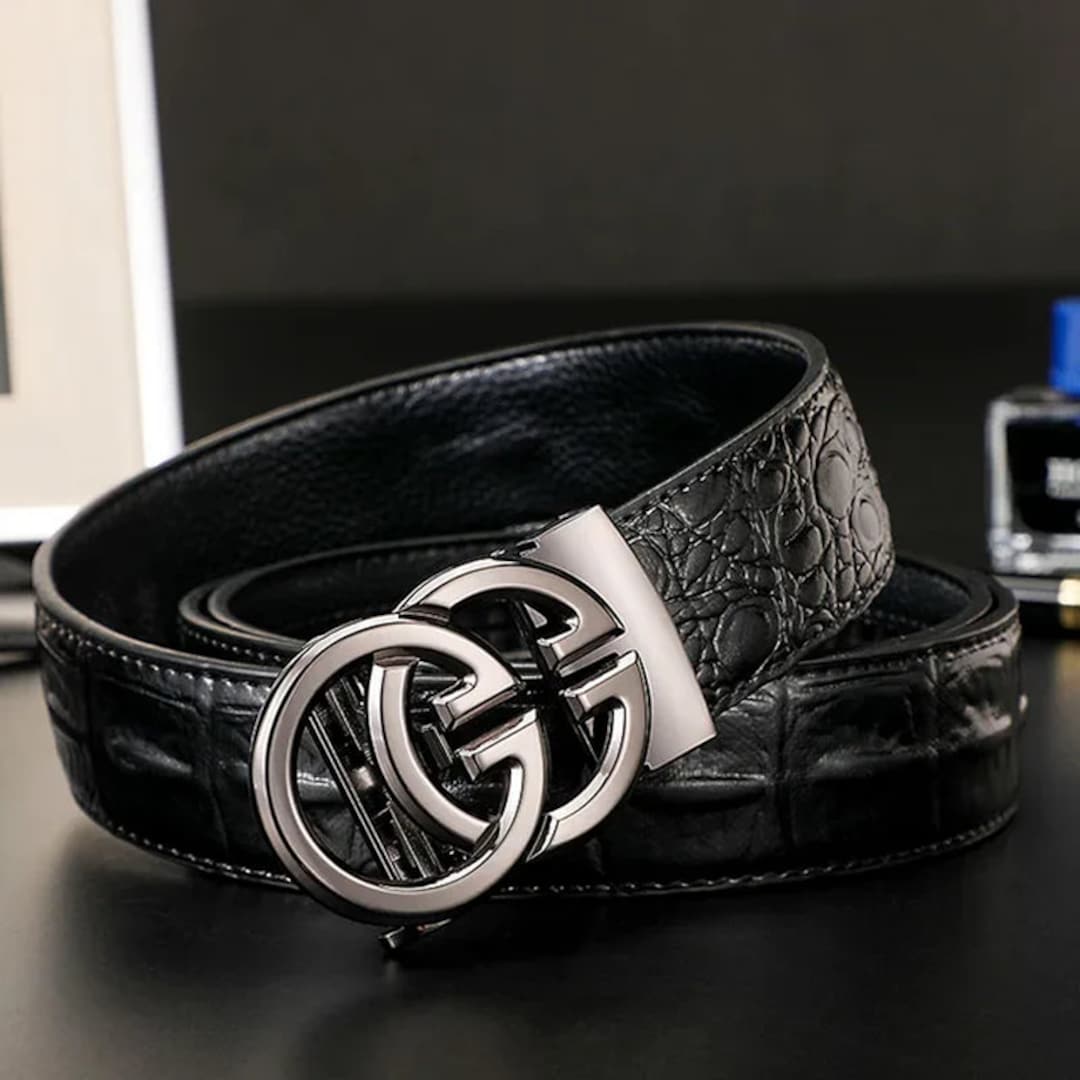 Luxury Genuine Leather Belts for Men and Women With Double G Buckle ...