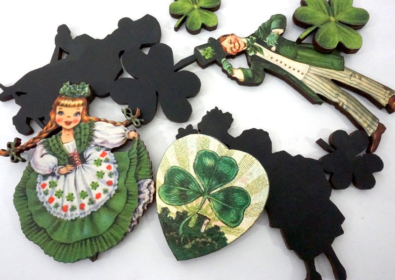 St Patricks Day Wood Cuts Collection of Shamrocks | Etsy