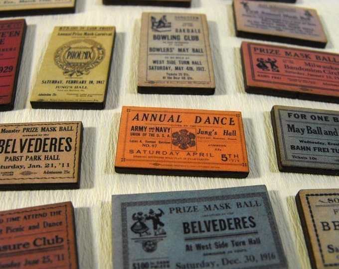 Vintage Dance Ticket Wood Cuts - Etsy