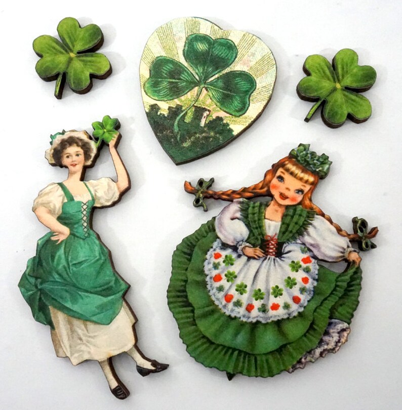 St Patricks Day Wood Cuts Collection of Shamrocks | Etsy