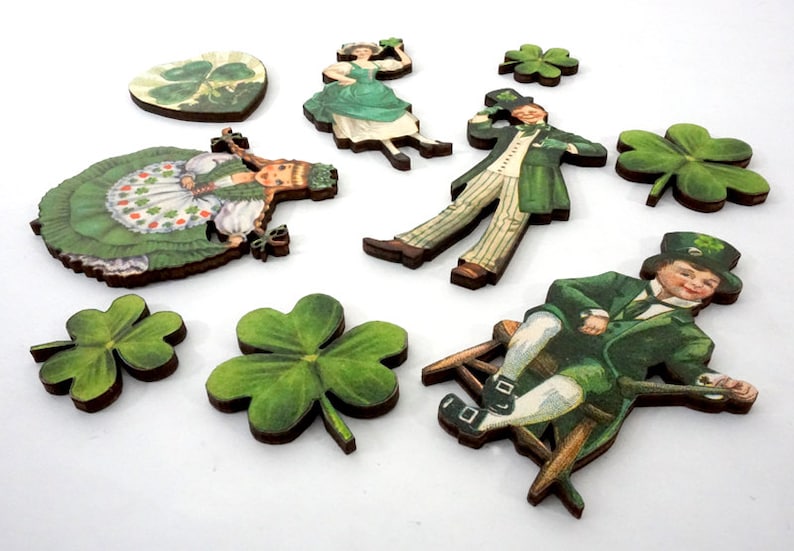 St Patricks Day Wood Cuts Collection of Shamrocks | Etsy