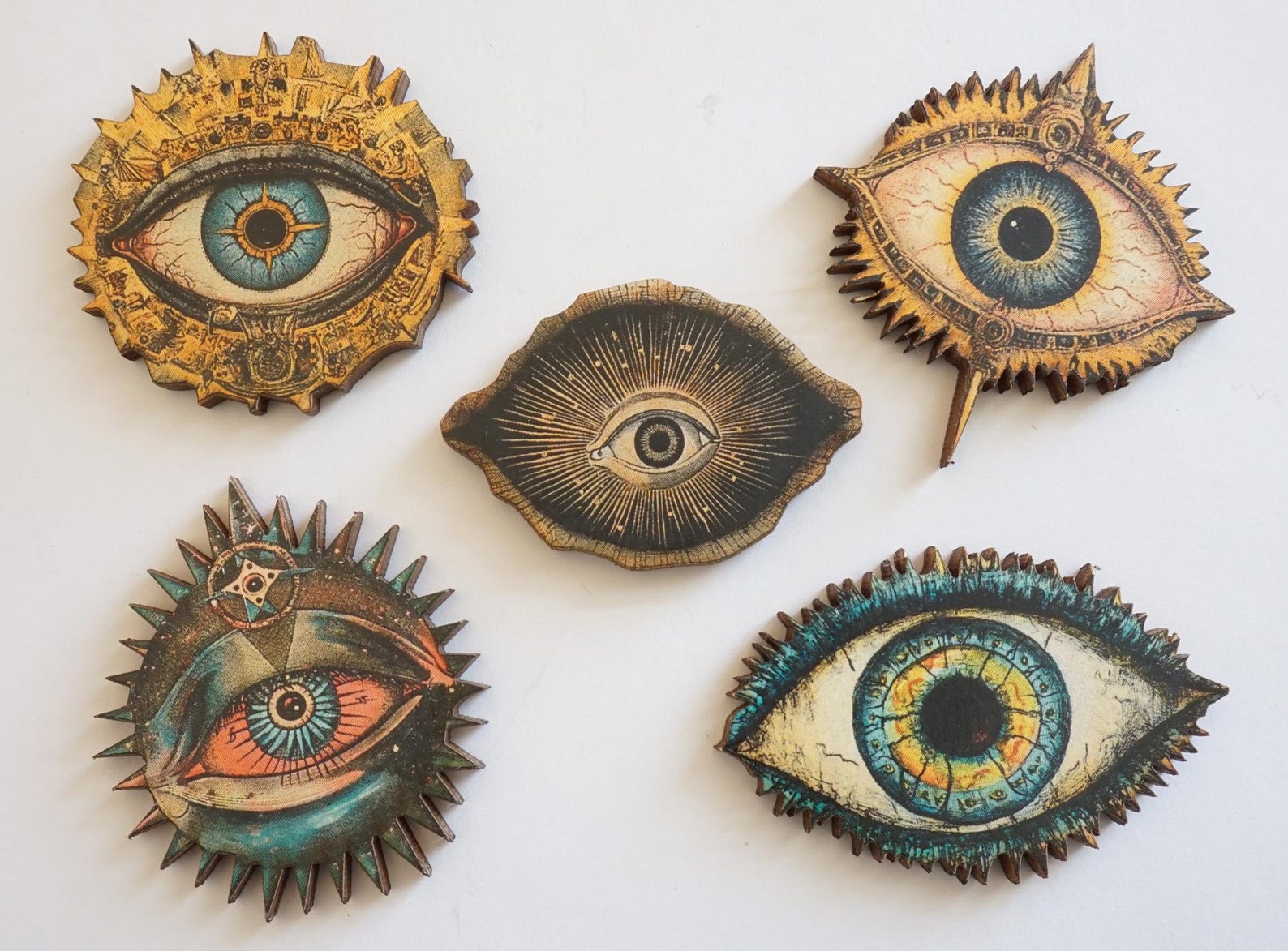 Magic Folk Eyes - Collection of 11 Wood Craft Pieces to See Like a ...