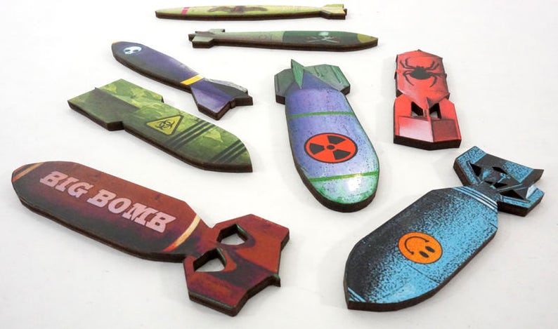 Big Bad Bombs Collection of 8 Different Laser Cut Wooden | Etsy