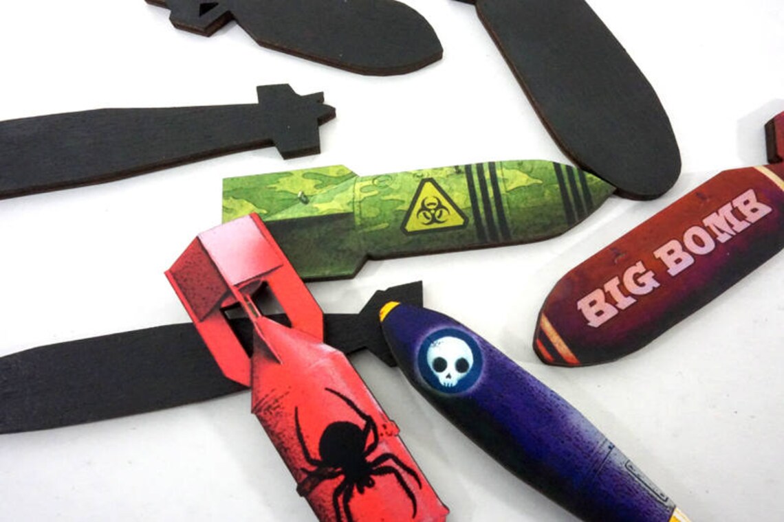 Big Bad Bombs Collection of 8 Different Laser Cut Wooden | Etsy