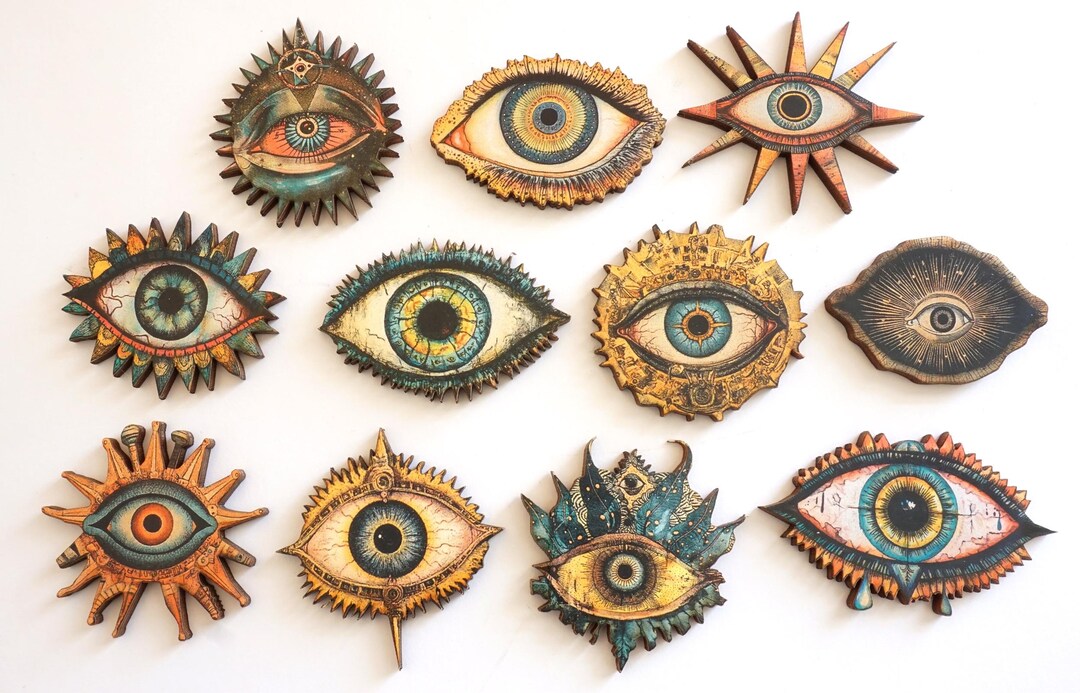 Magic Folk Eyes - Collection of 11 Wood Craft Pieces to See Like a ...