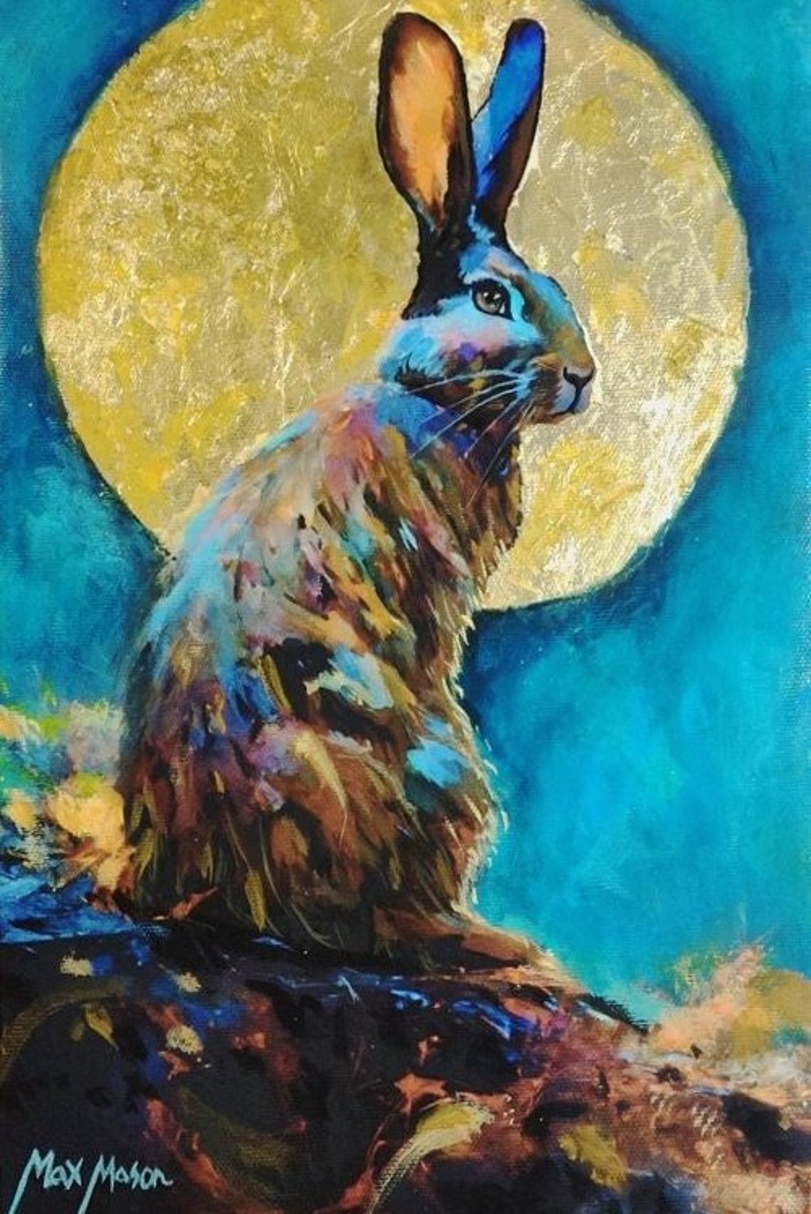 The Hares Stare - A4 Hare Print - Etsy