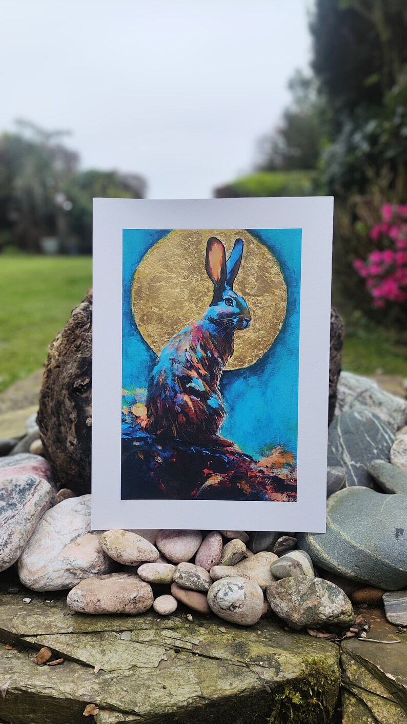 The Hares Stare - A4 Hare Print - Etsy