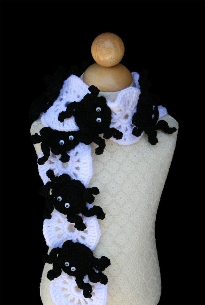 Crochet Scarf Pattern, Halloween, Silly Spider, PDF - Etsy