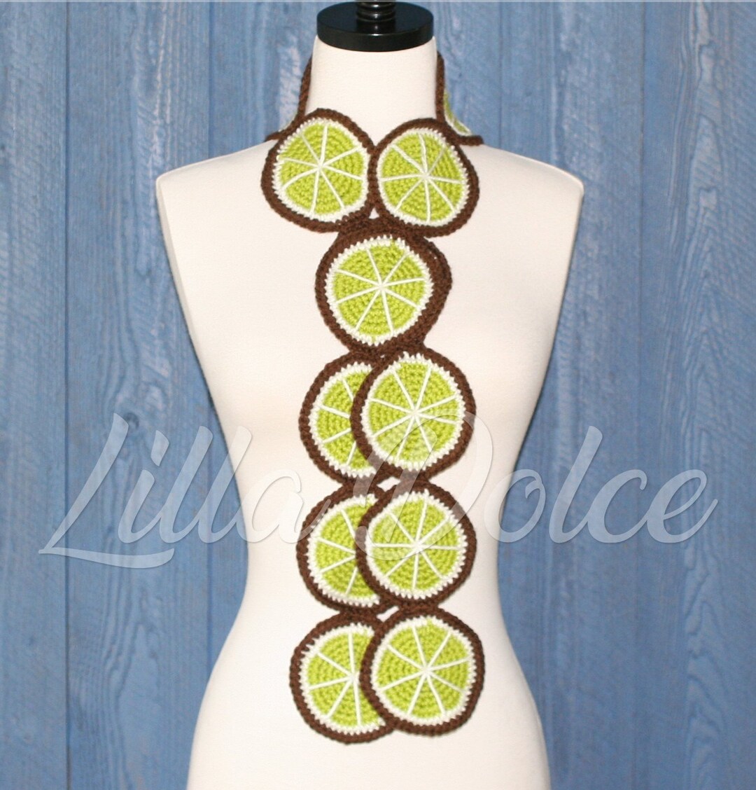 Crochet Pattern - Scarf - Lime in the Coconut - Child - Adult - Green ...