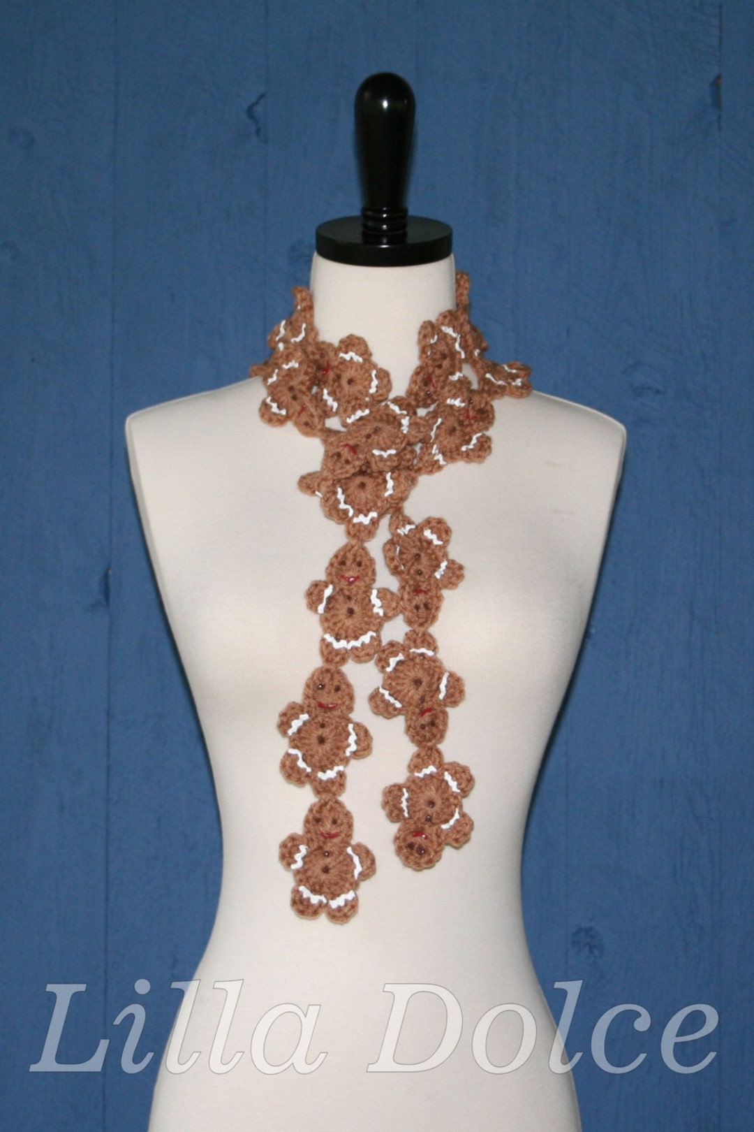 Mini Gingerbread Man Crochet Scarf Pattern, Child to Adult PDF - Etsy