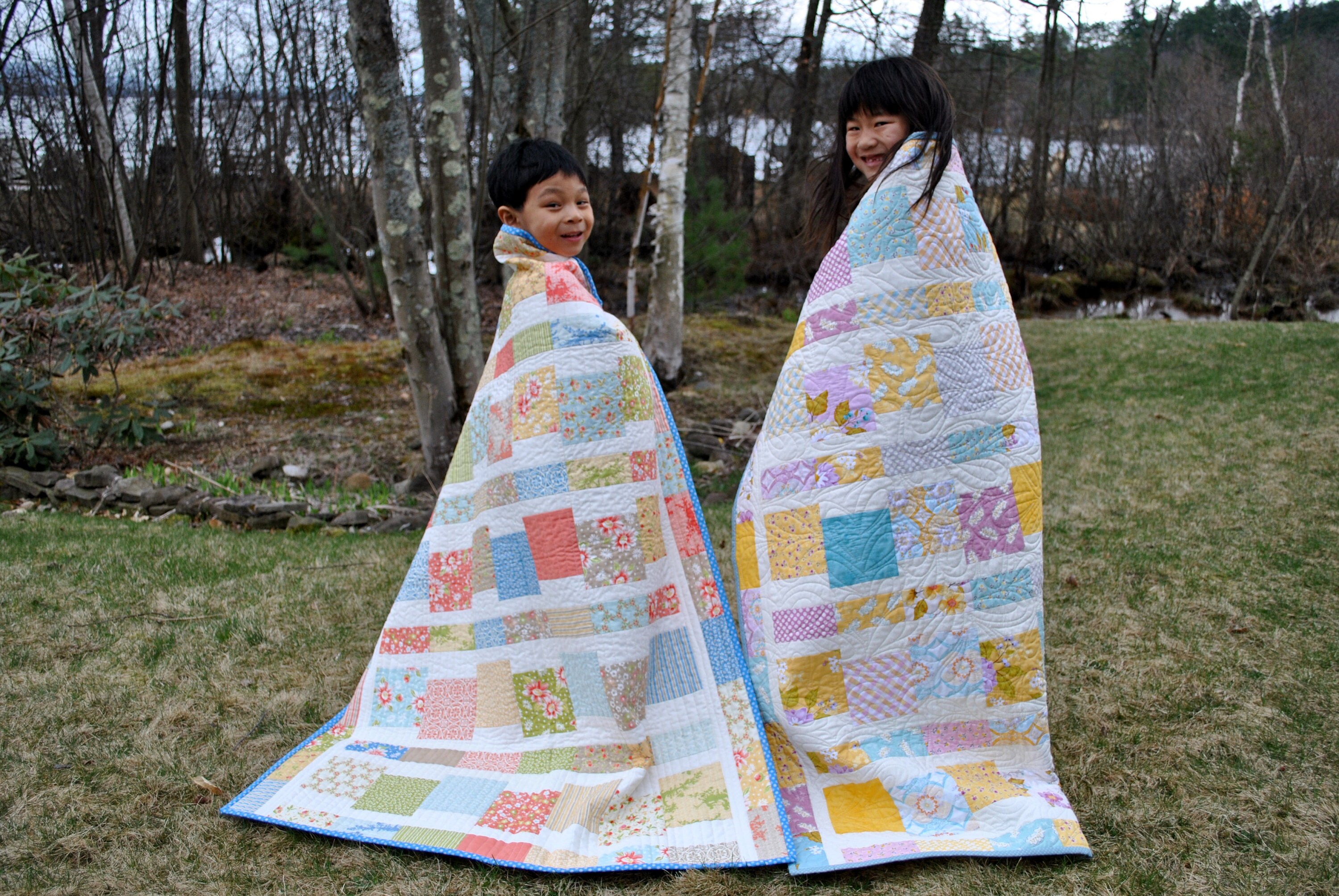 Baby QUILT Pattern...uses 5 Squares EASY and Quick - Etsy