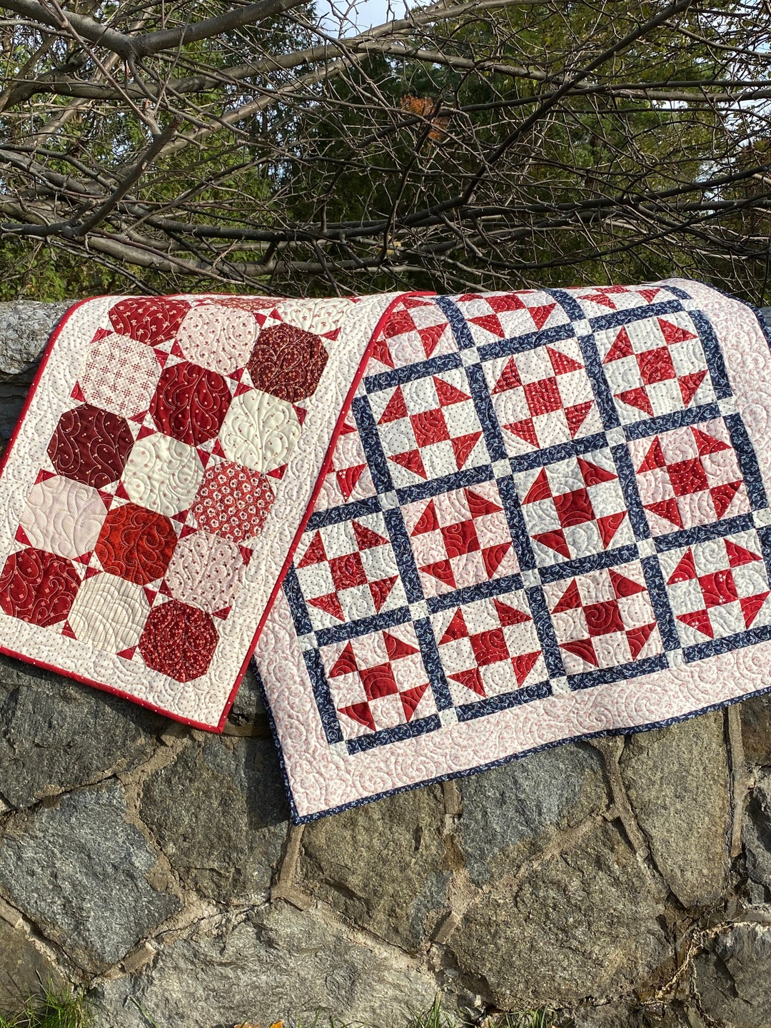 PDF Pattern Two Table Runner Designs Made With Charm Pack or Fat ...