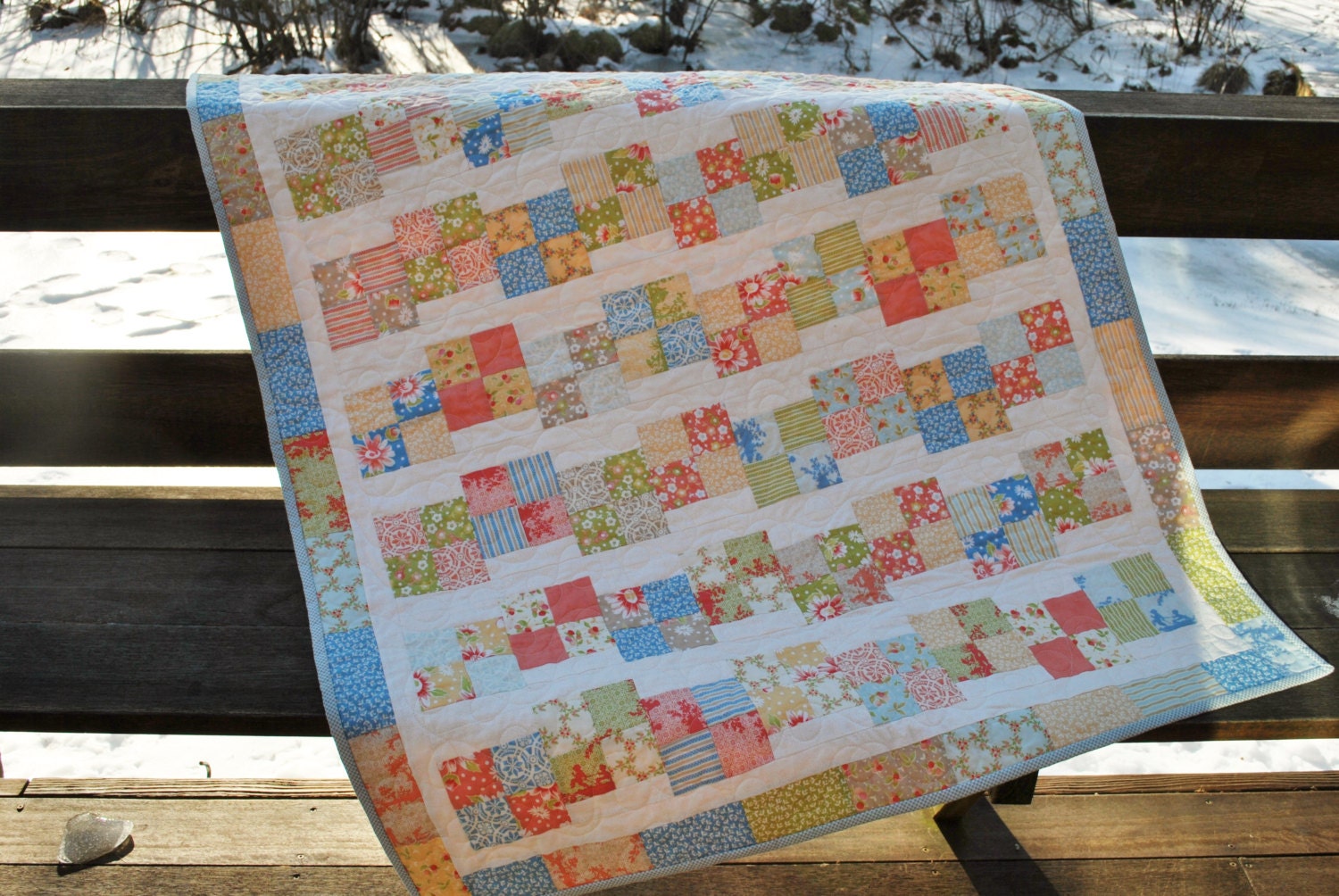 PDF Baby Quilt Pattern using charm squares or jelly roll | Etsy