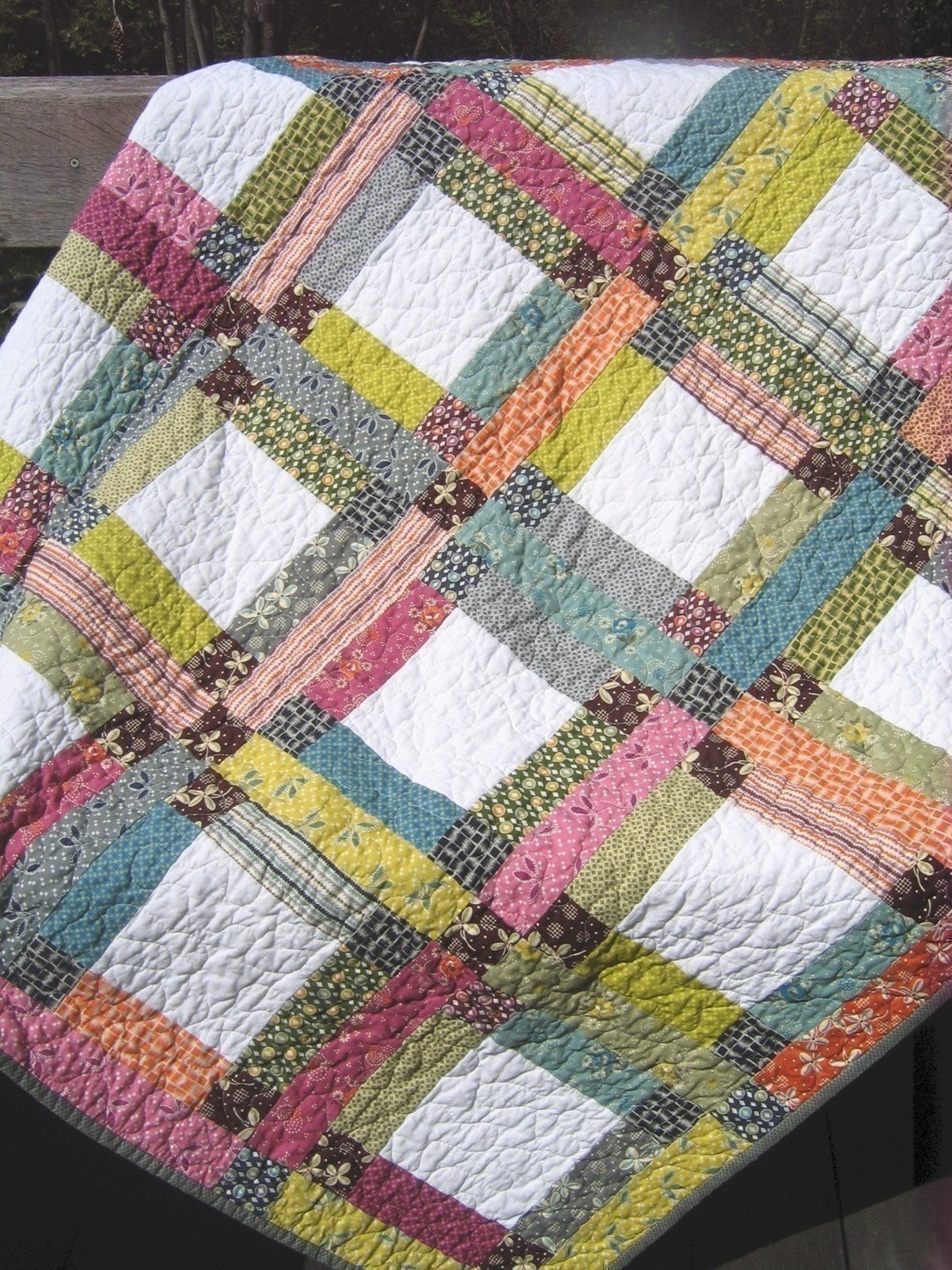 PDF Quilt PATTERN ....one Jelly Roll, Easy and Quick, Grandma Mary's ...
