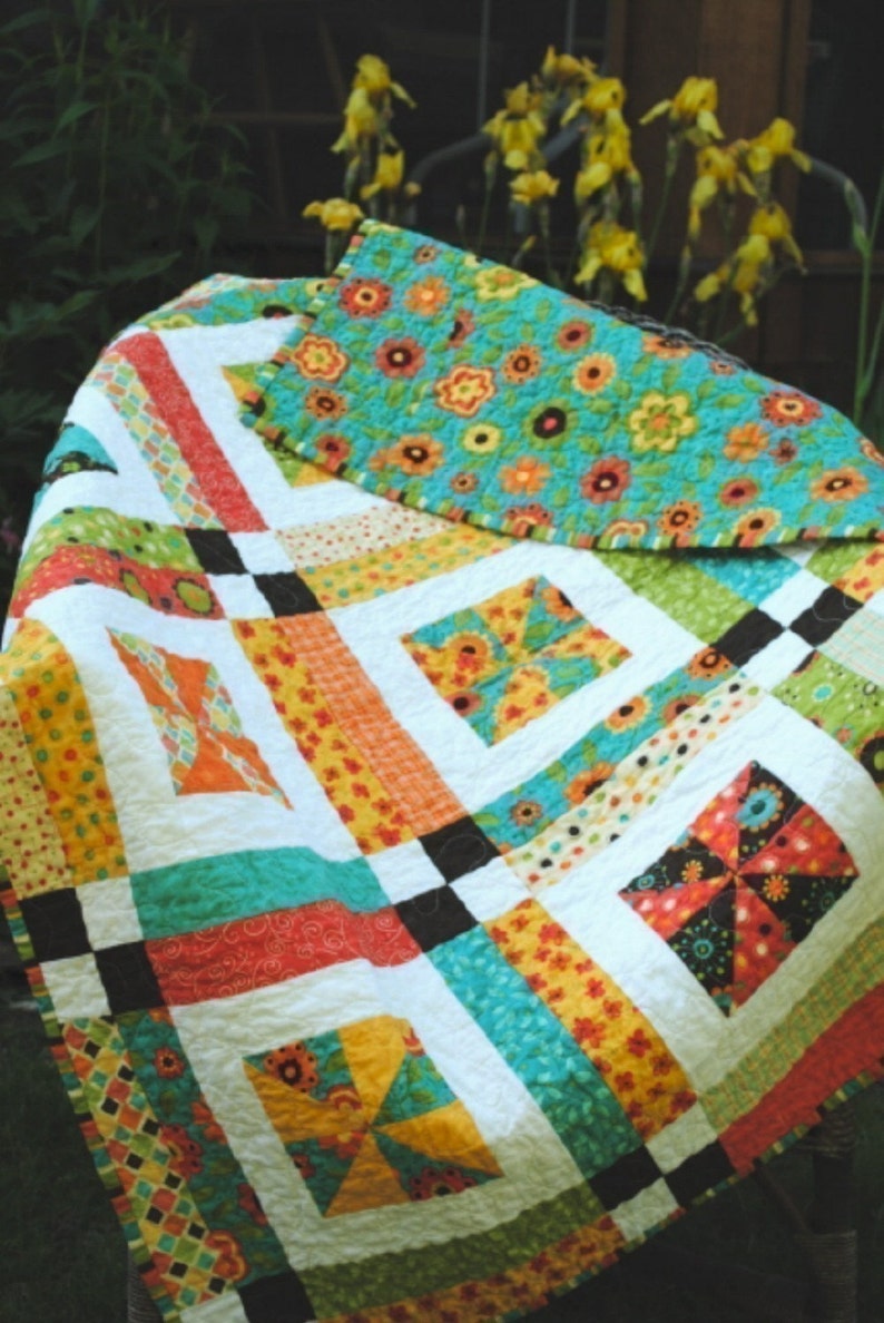 PDF QUILT PATTERN, Baby or Lap Quilt .... Easy...one Layer Cake or Fat ...