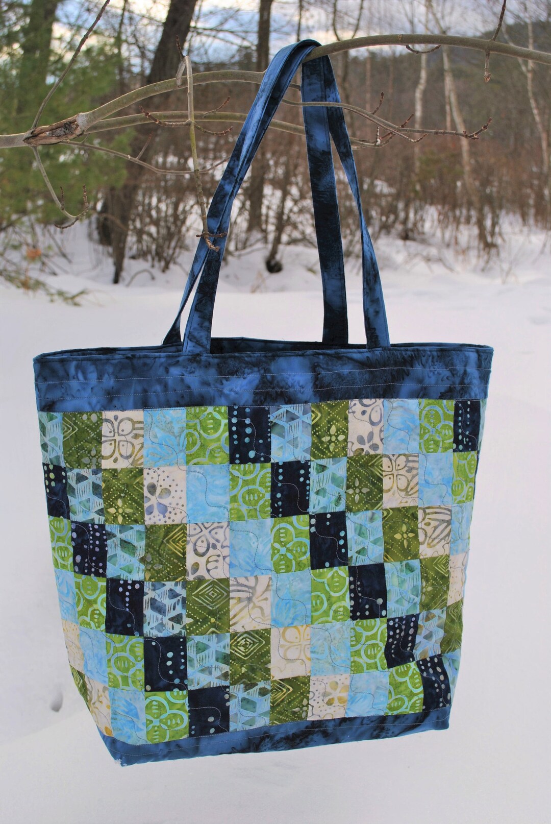 PDF Patchwork Tote Bag PATTERN, Strip and Scrap Friendly, Streak of ...