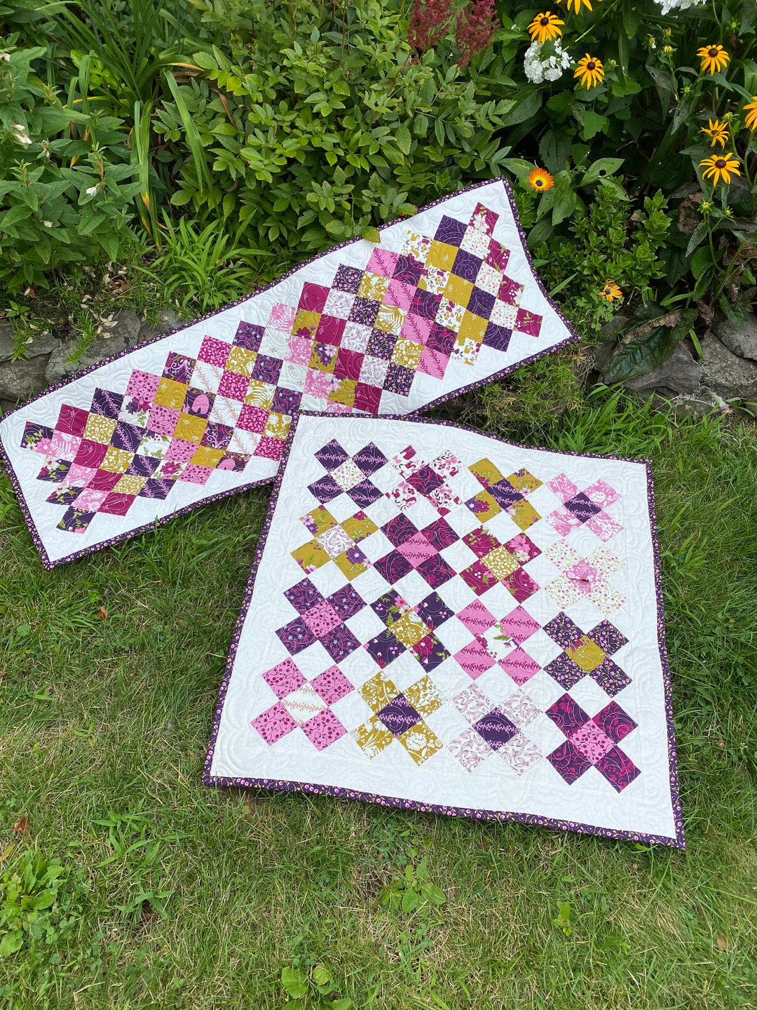 PDF Patchwork Table Runner, 2 Projects, Uses Charm Squares, Ducks in a ...