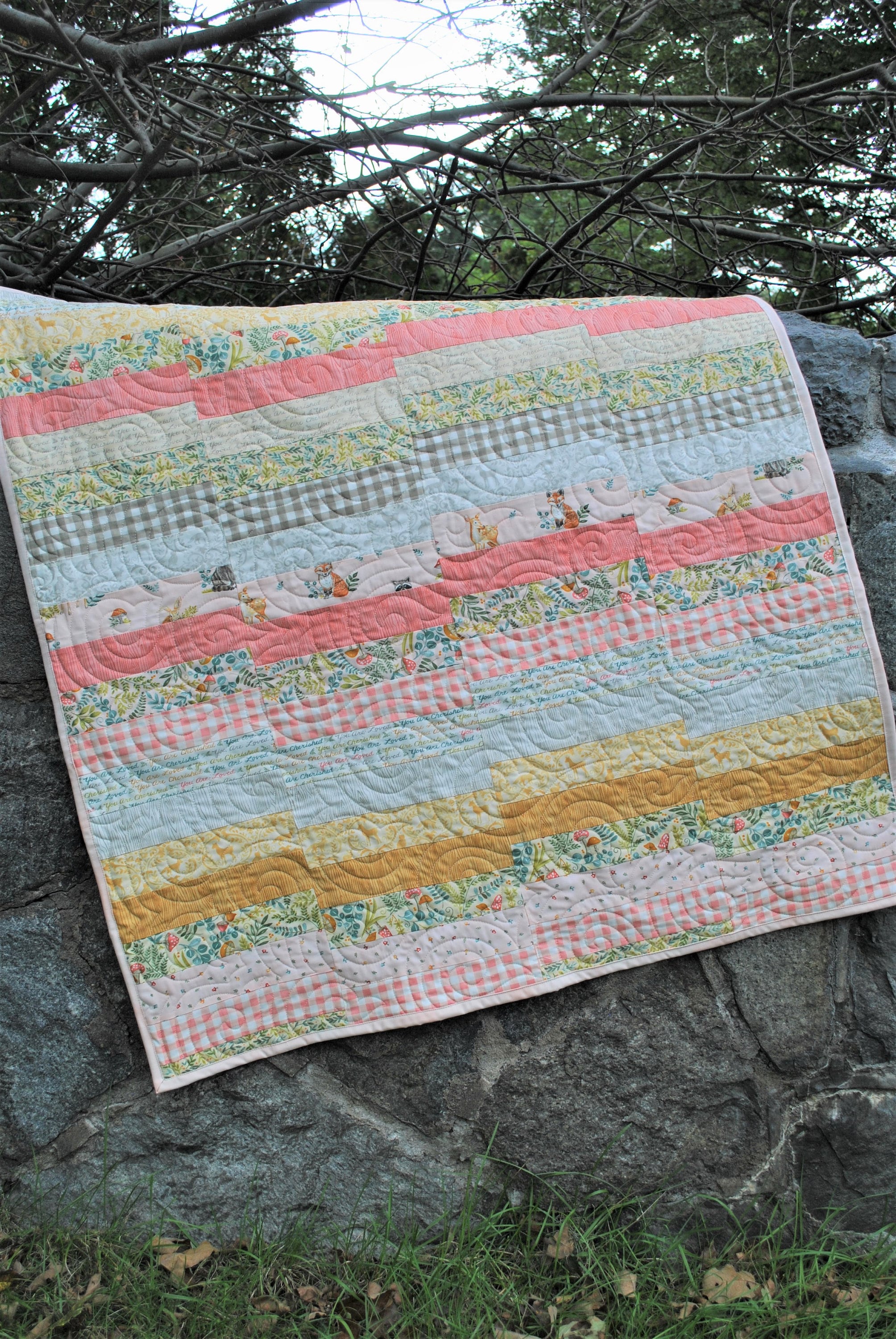 Baby Quilt Pattern, Jelly Roll Pattern, Quick and Easy, Beginner, A ...