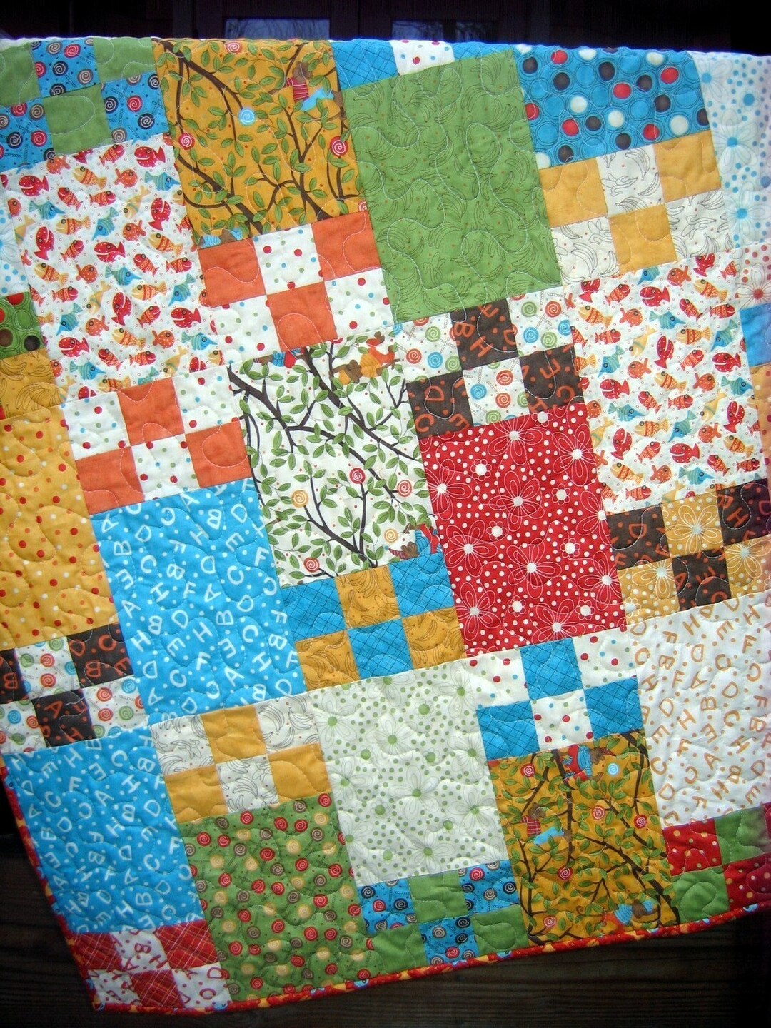 PDF QUILT PATTERN.... Easy and Quick Beginner Pattern...5 Sizes...life ...