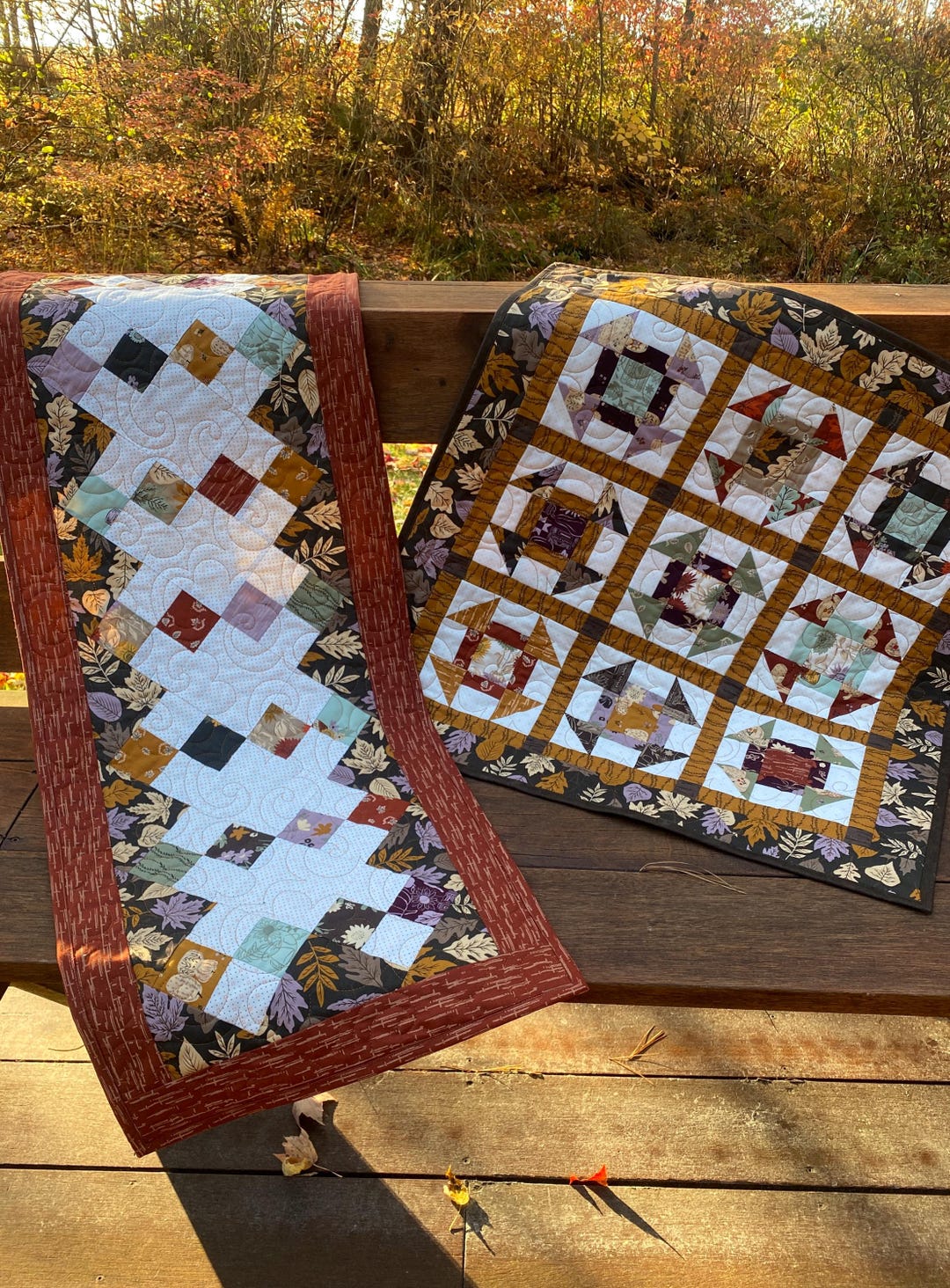 PDF Easy Patchwork Table Runner, 2 Sizes, Uses Charm Squares, Falling ...