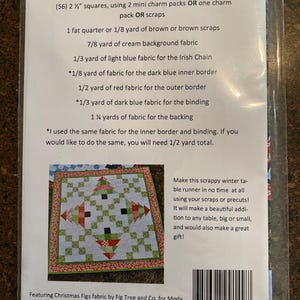 PDF Quilt Pattern....table Runner.....charm Pack or Mini Charm Friendly ...