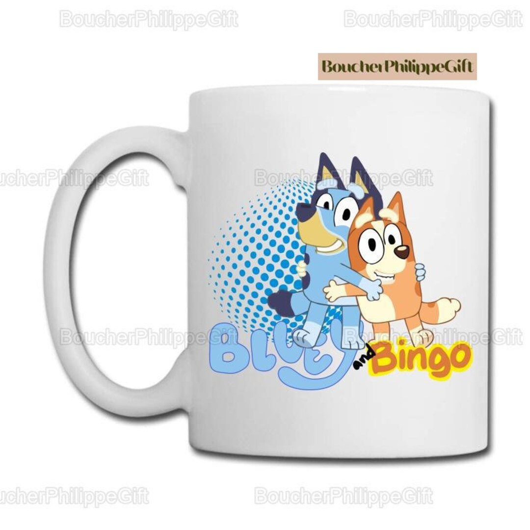 Bluey and Bingo Mug, Bingo Bandit Mug, Bluey Mug, Cartoon Mug, Funny ...