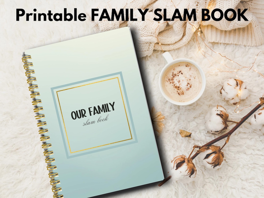 Printable Family Slam Book,family Memory Journal,grandparents Keepsake ...