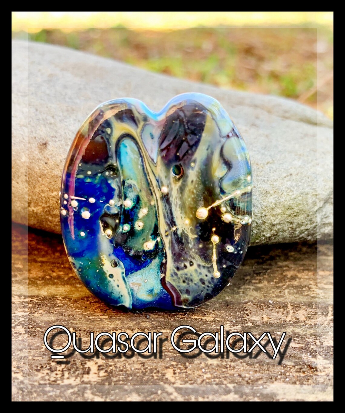 Quasar Galaxy Artisan Lampwork Focal Purplelilydesigns - Etsy