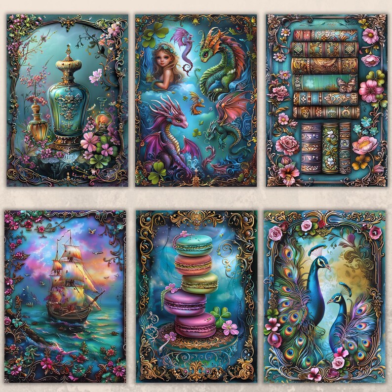 Treasure Chest, Junk Journal Pages, Scrapbook Paper, Enchanted, Magical ...