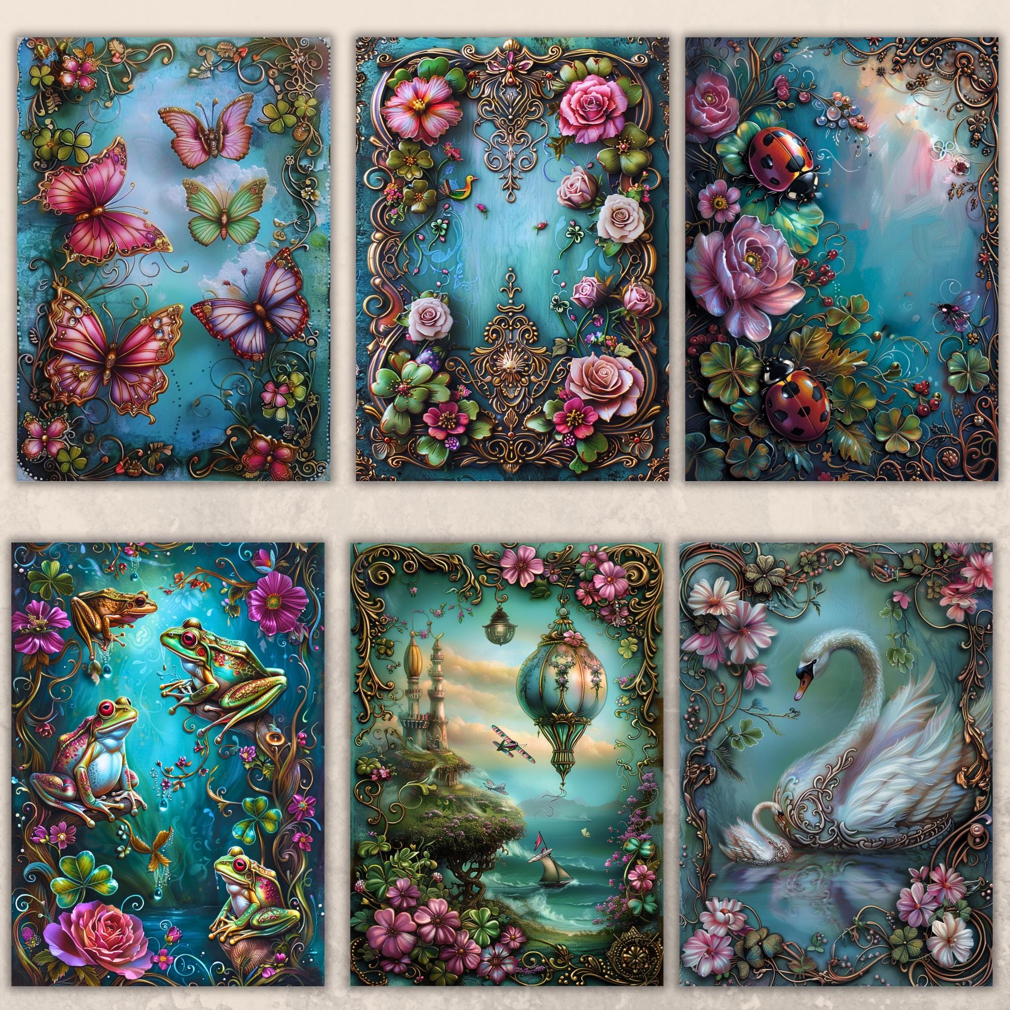 Treasure Chest, Junk Journal Pages, Scrapbook Paper, Enchanted, Magical ...