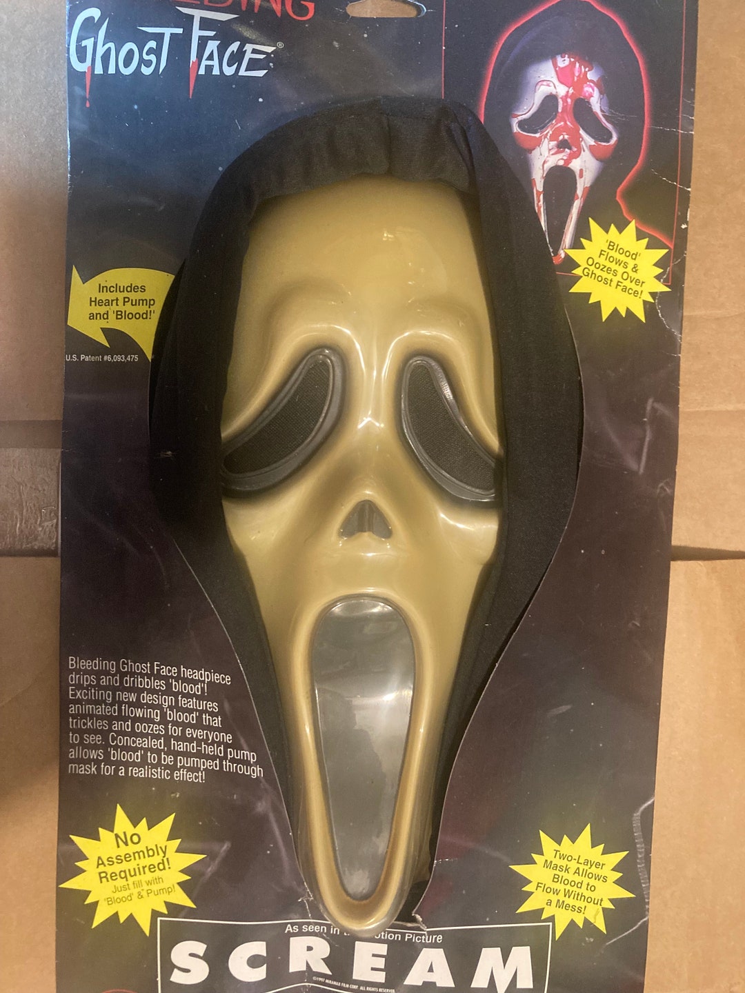 Vintage 1997 Scream Ghostface Mask Fun World NEW Never Opened - Etsy