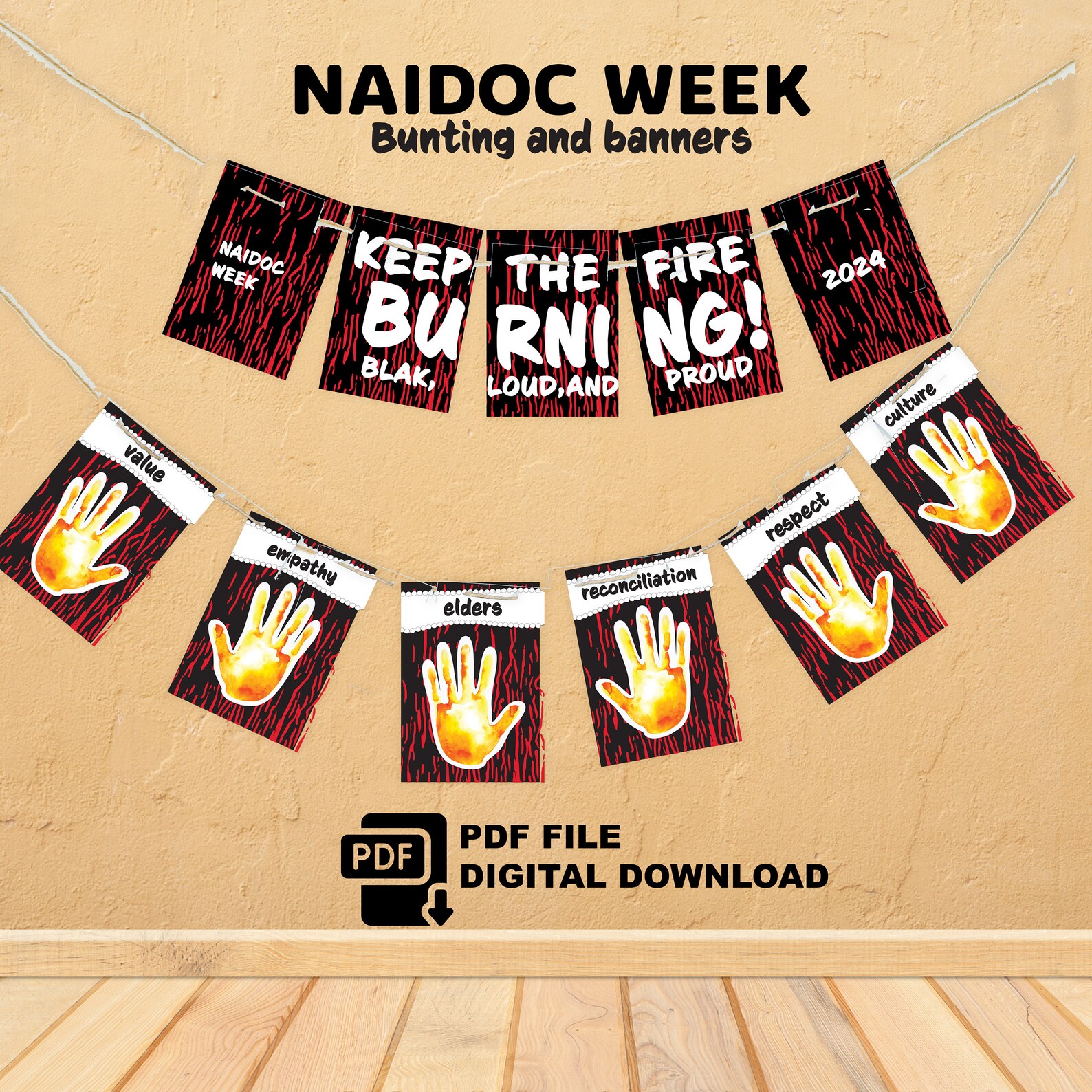 NAIDOC WEEK COLLABORATE Mural Bunting Classroom Resources - Etsy