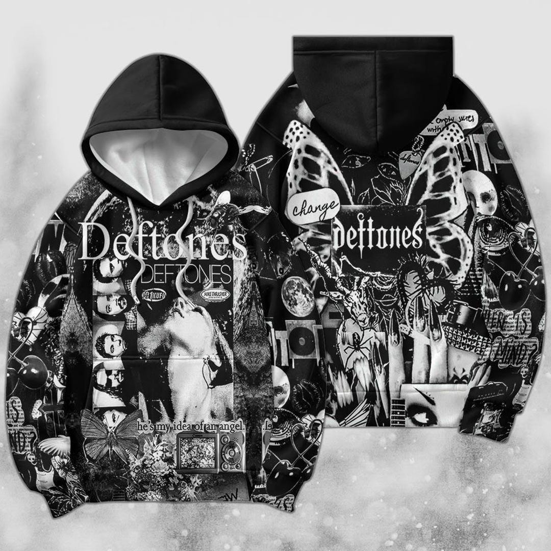 Deftones Around the Fur Cat 90s Music 3D Hoodie, Bootleg Boy Band ...