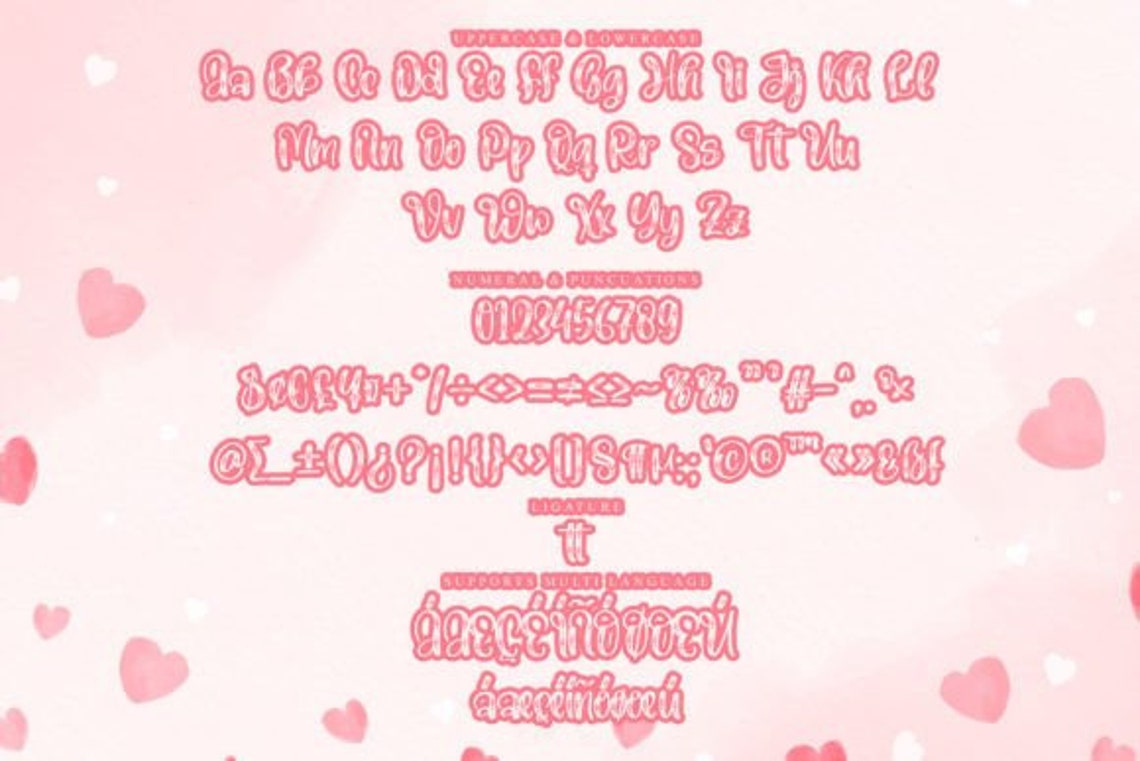 Loving Hearty Font, Script Beautiful Font, Vintage Font, Retro Font ...