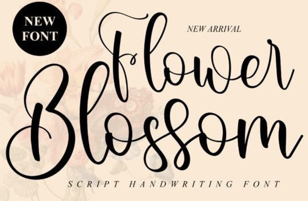 Flower Blossom Font, Wedding Font, Logo Font, Bold Font, Swash Font ...