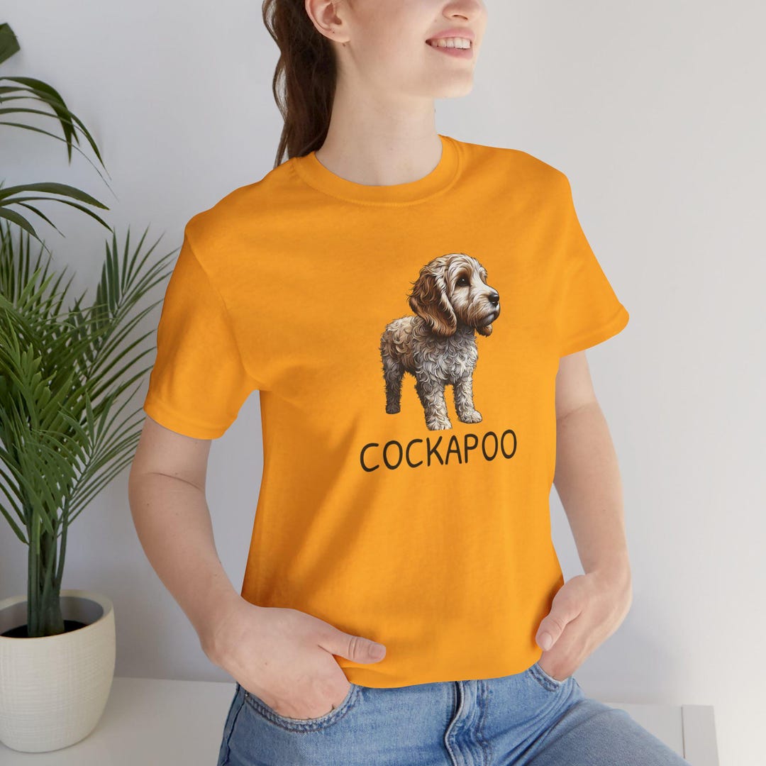 Charming Realistic Cockapoo Puppy Illustration T-shirt Perfect Gift for ...