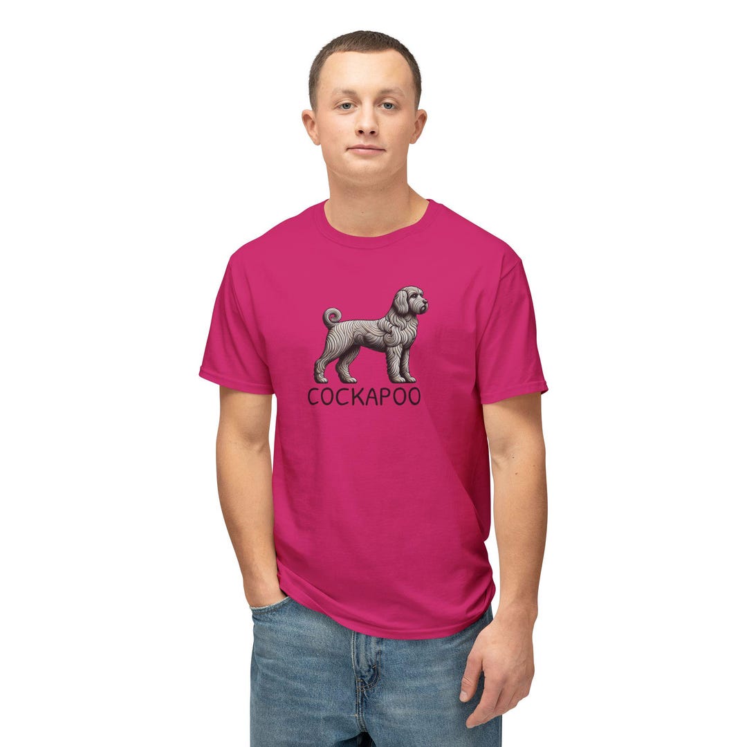Elegant Line Art Cockapoo T-shirt With Minimalist Style Perfect for ...