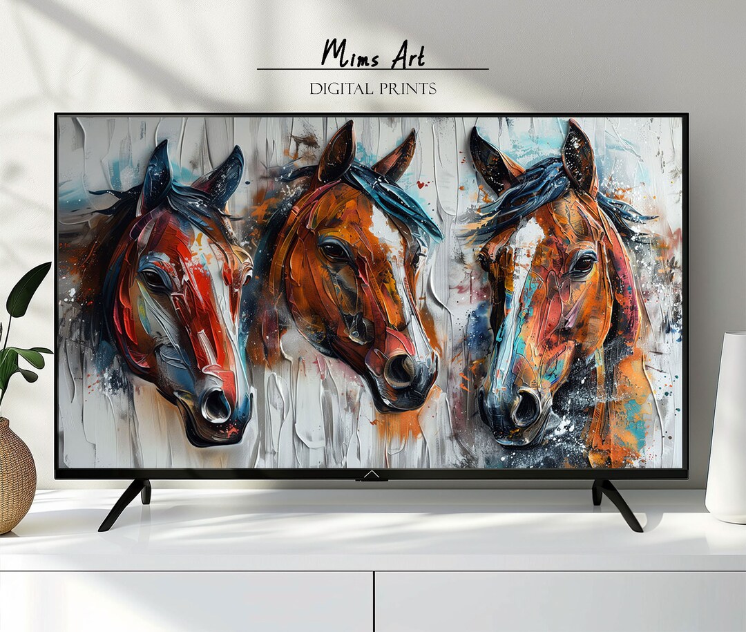 Samsung Frame TV Trio of Grace 4K 8K Dynamic Equine Portraits Majestic ...