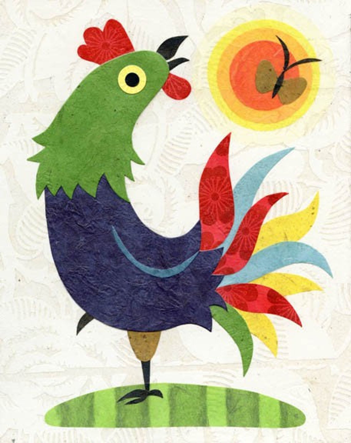Happy Day Rooster Print - Etsy