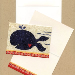 Fancy Whale Blank Note Card Set - Etsy