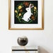 Rabbit in Roses Print - Etsy