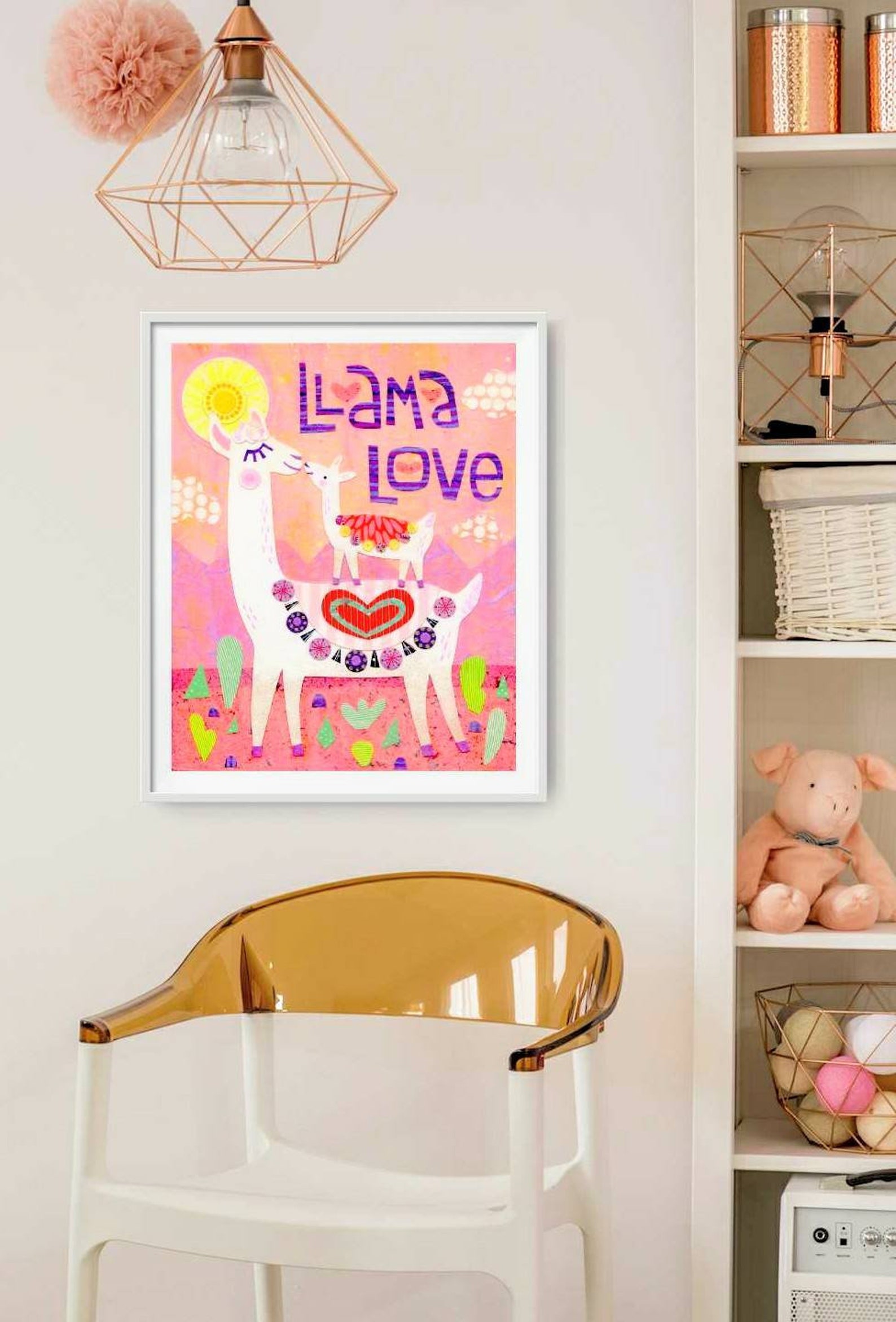 Llama Love Print - Etsy