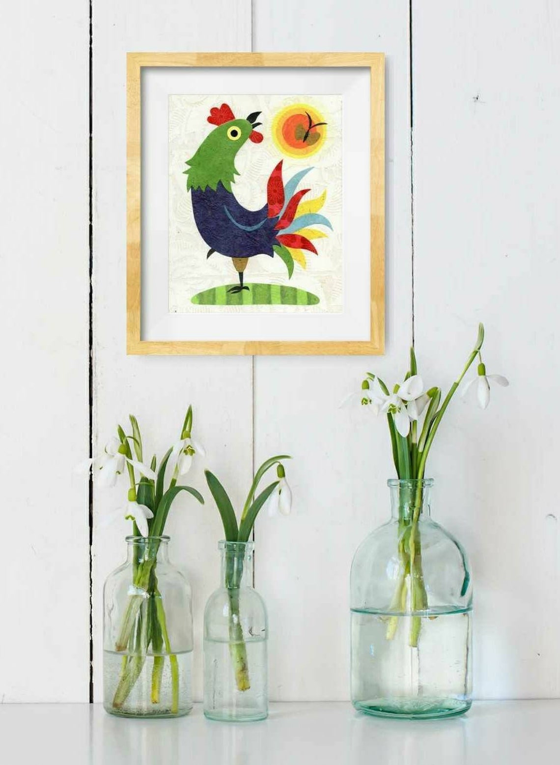 Happy Day Rooster Print - Etsy