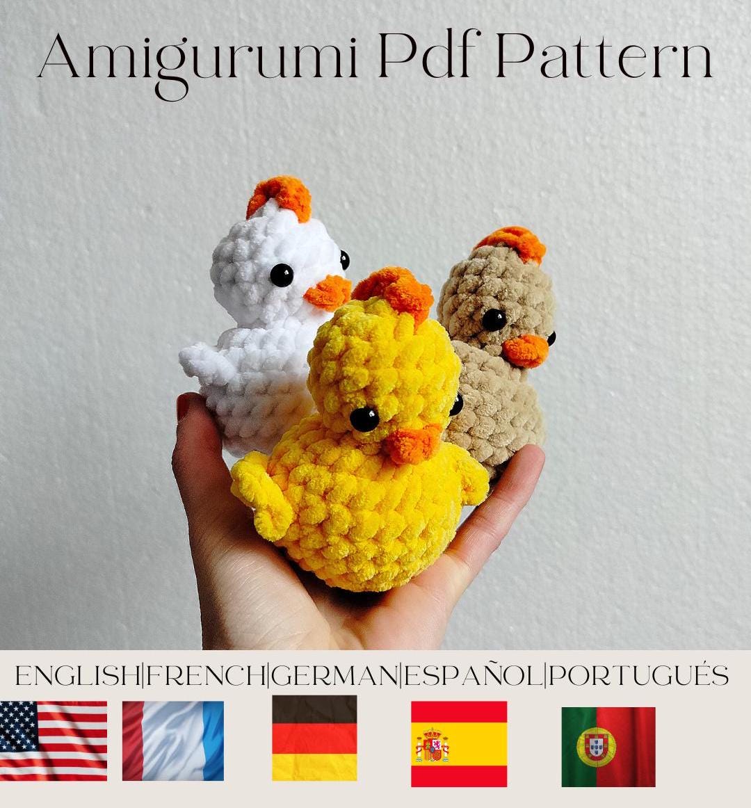 Baby Chick Crochet Pattern PDF, Amigurumi Chick Plushie Pattern, Cute ...